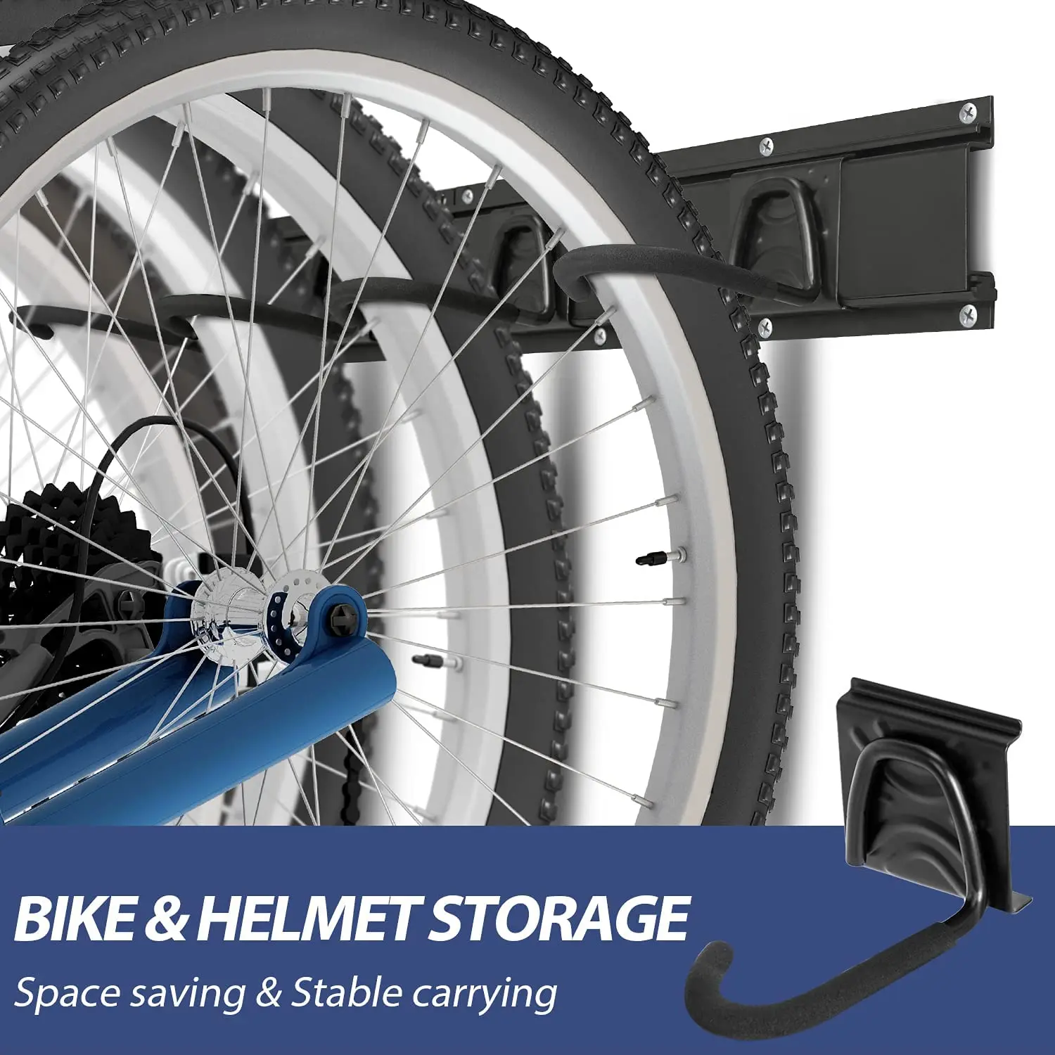 Wall-Mounted 6-Bike Storage Rack Modern Design Metal Steel Vertical ...