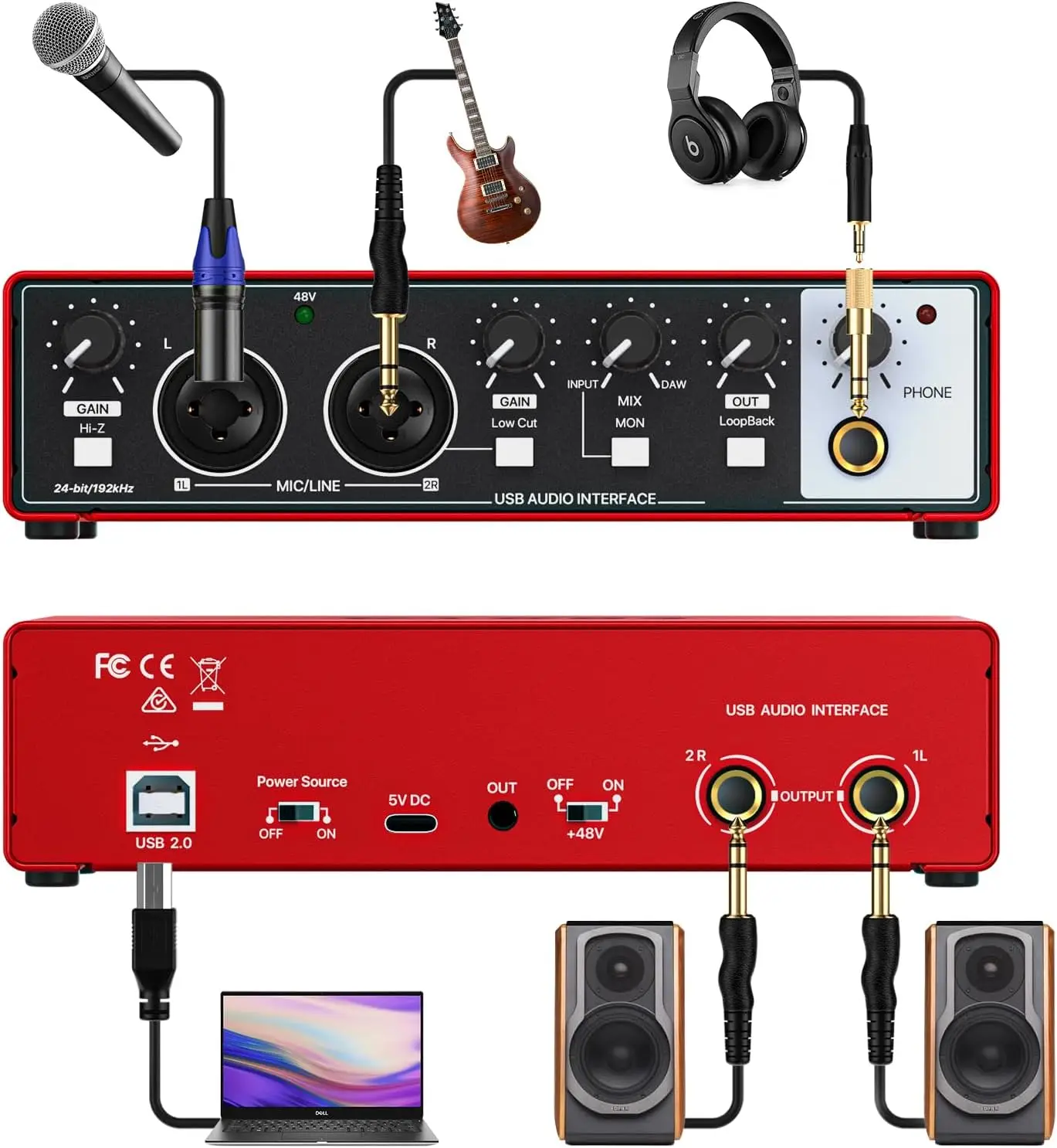 Manufacturer Custom Professional 2 Channel USB Studio Sound Card
