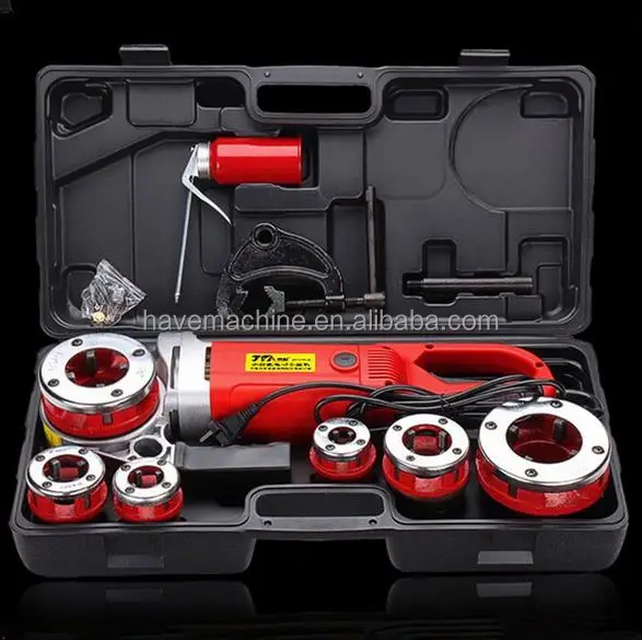 Efficient Pipe Threading with Portable Electric Machine