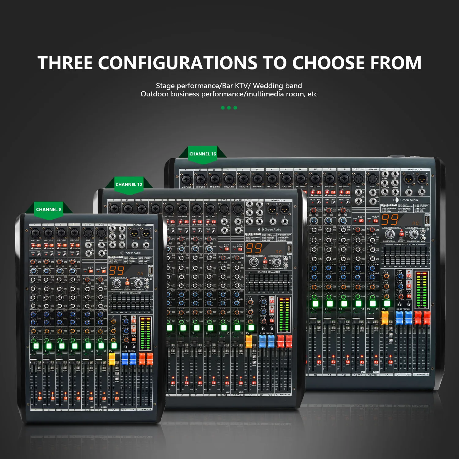 GAX-RWS12 Professional Audio Mixing - 12 Channel Console