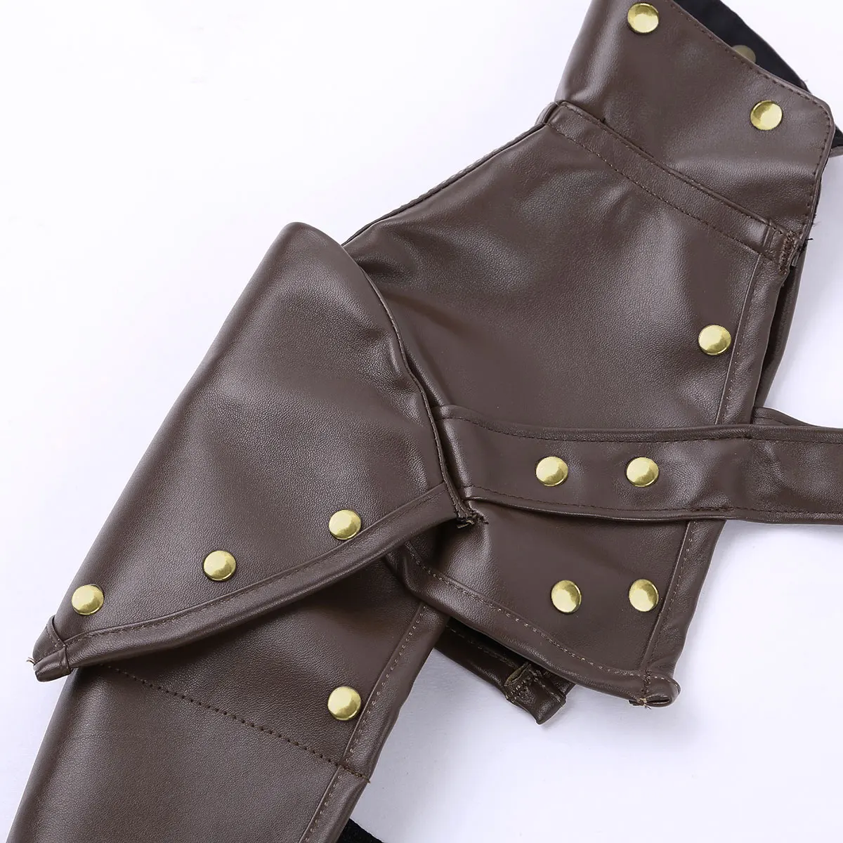 Gothic Steampunk Single Shoulder Armors Arm Strap Set Adjustable Metal ...