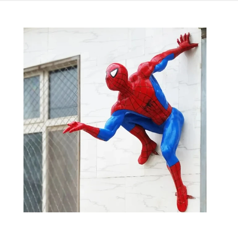 Life Size Resin Movie Hero Statue Fiberglass Spiderman Statue Sculpture ...