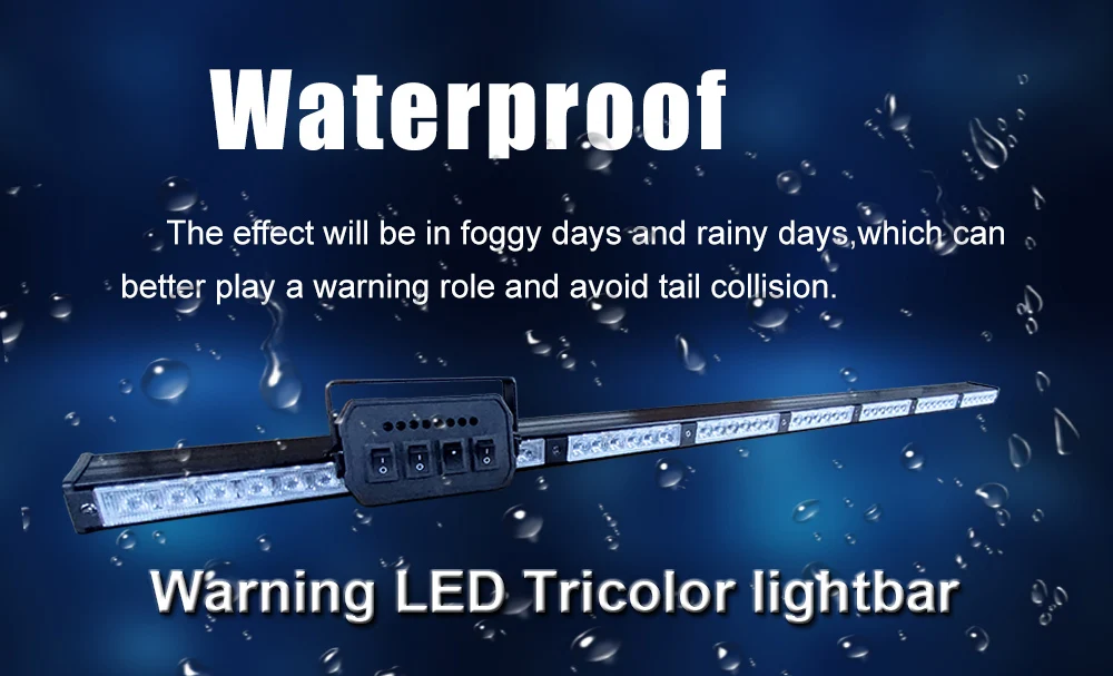 Warning Led Tricolor Lightbar Police Vehicle Led Flashing Direction ...