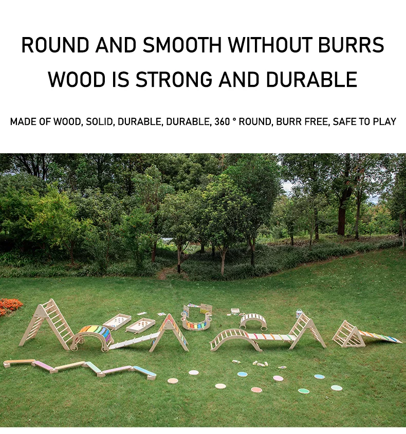 Triangle Climbing Toys Foldable Climbing Triangle Ladder Toys Wooden ...