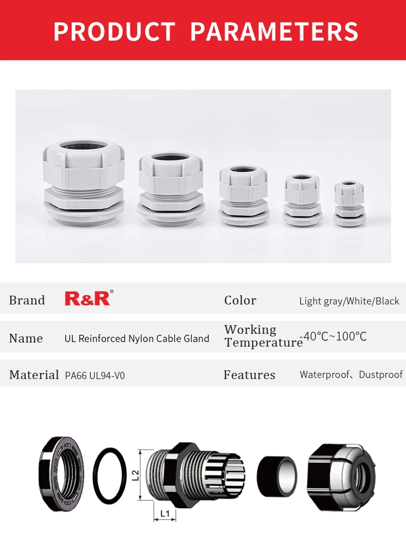 FREE Sample UL APPROVED Cable Gland - UV Resistant & Waterproof