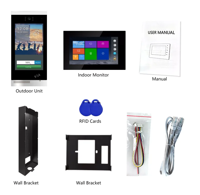 Tcp/ip Wire Video Intercom System With Tuya Remote Control For Multi ...