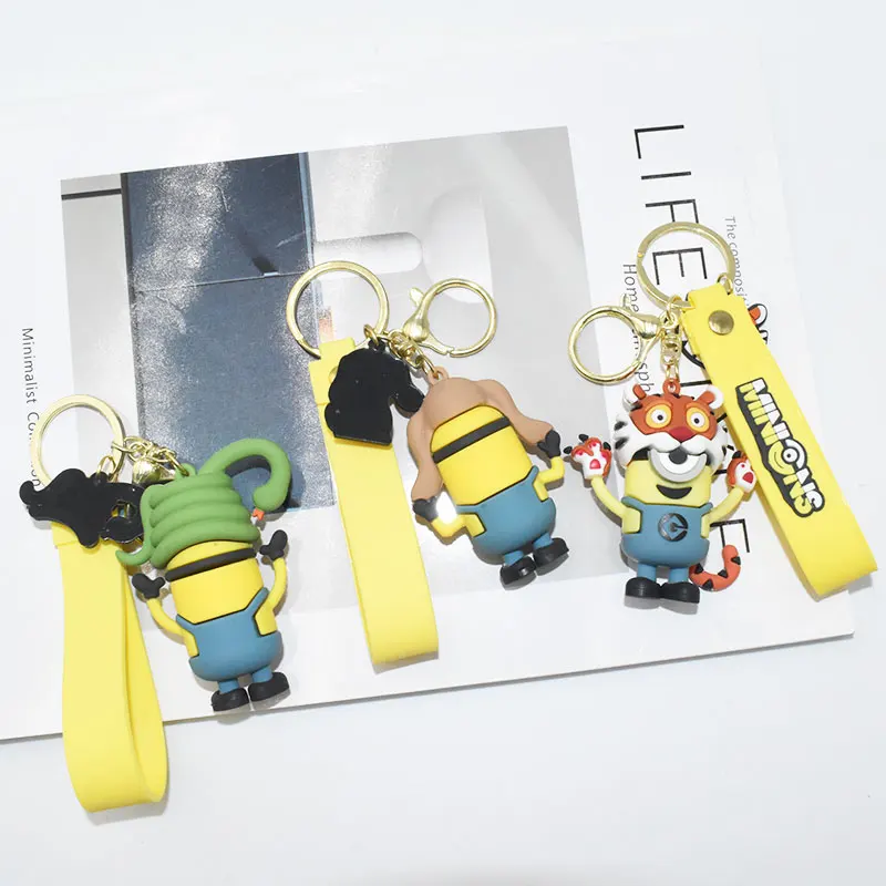 Custom Kawaii Cartoon Little Man Keyrings Soft Pvc Cartoon Character 3d ...