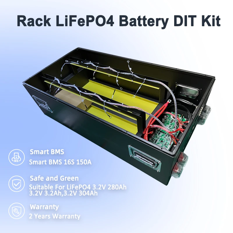 15kwh 51.2v 280ah 304ah Rack Lifepo4 Battery Diy Kit With Bms - Buy Diy ...