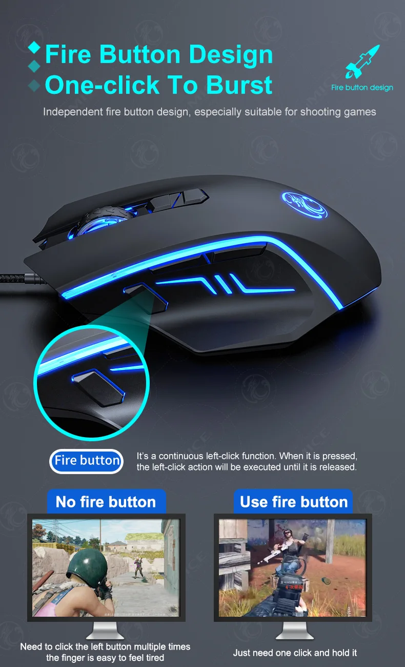 IMICE X4 7200DPI Programmable Optical Gaming Mouse