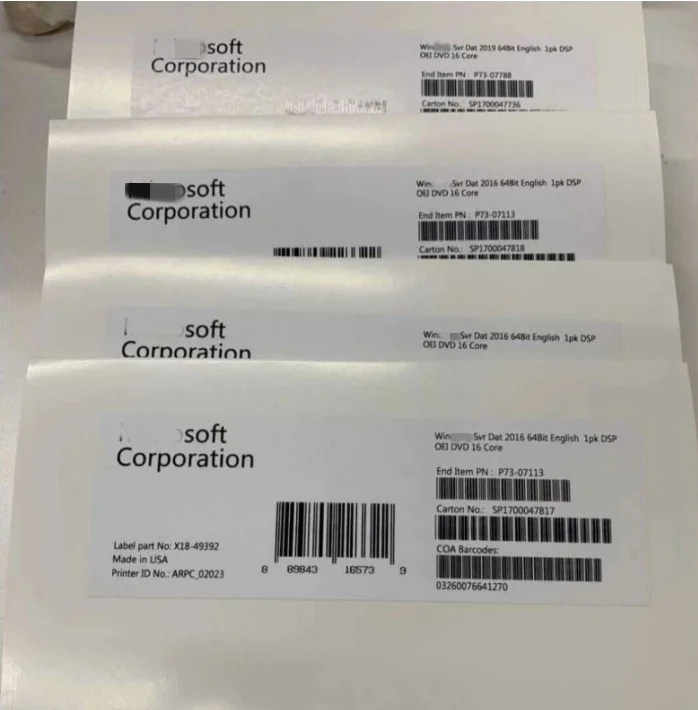 Win Server 2019 Standard/Datacenter DVD Full Package 100% Online ...