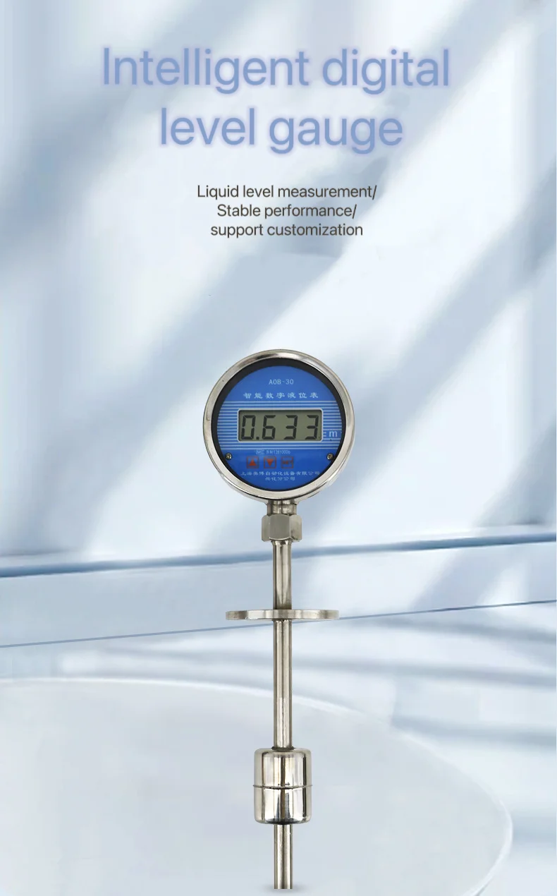 Intelligent Digital Level Gauge - Battery Powered & LCD