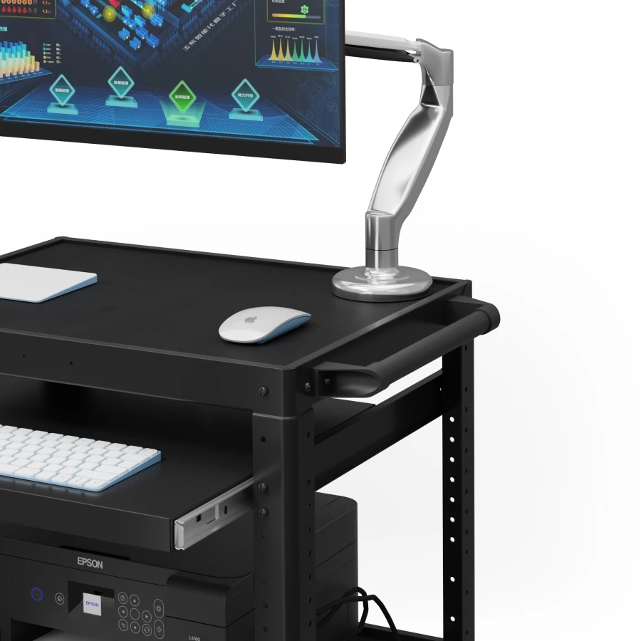 Mobile Powered Cart Portable Computer Workstation With Portable Power ...