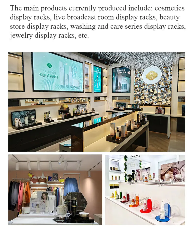 Acrylic Live Broadcast Room Display Rack,High Transparent Step Beauty ...