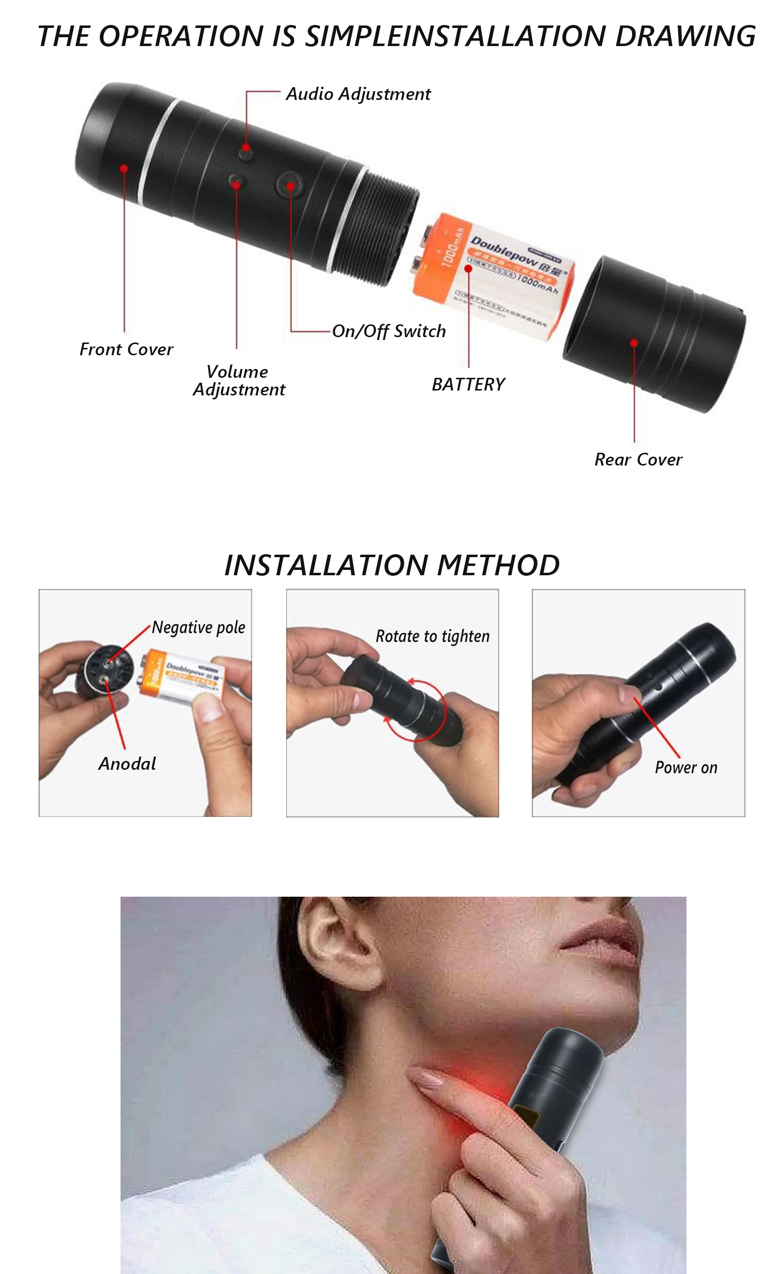 OEM Digital Electronic Larynx - Voice for Impaired Speakers