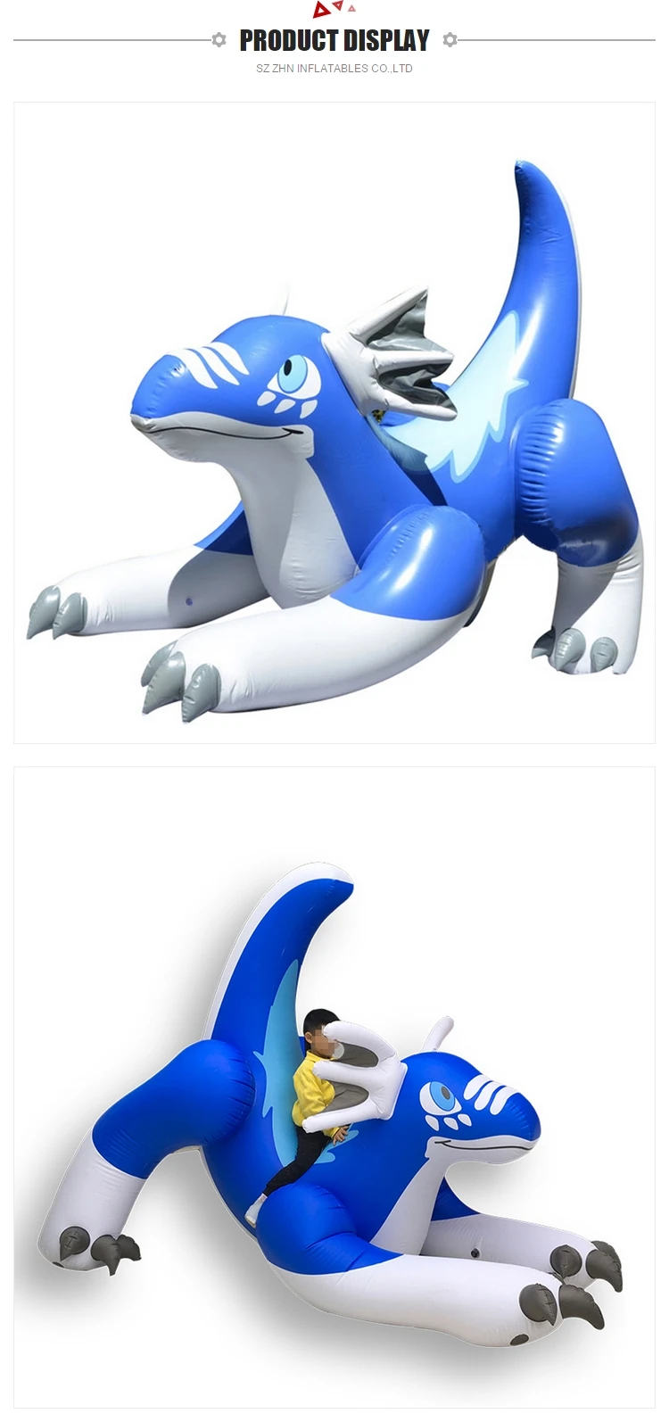 Wholesale Pvc Inflatable Blue Dragon Cartoon Inflatable Pool Play ...