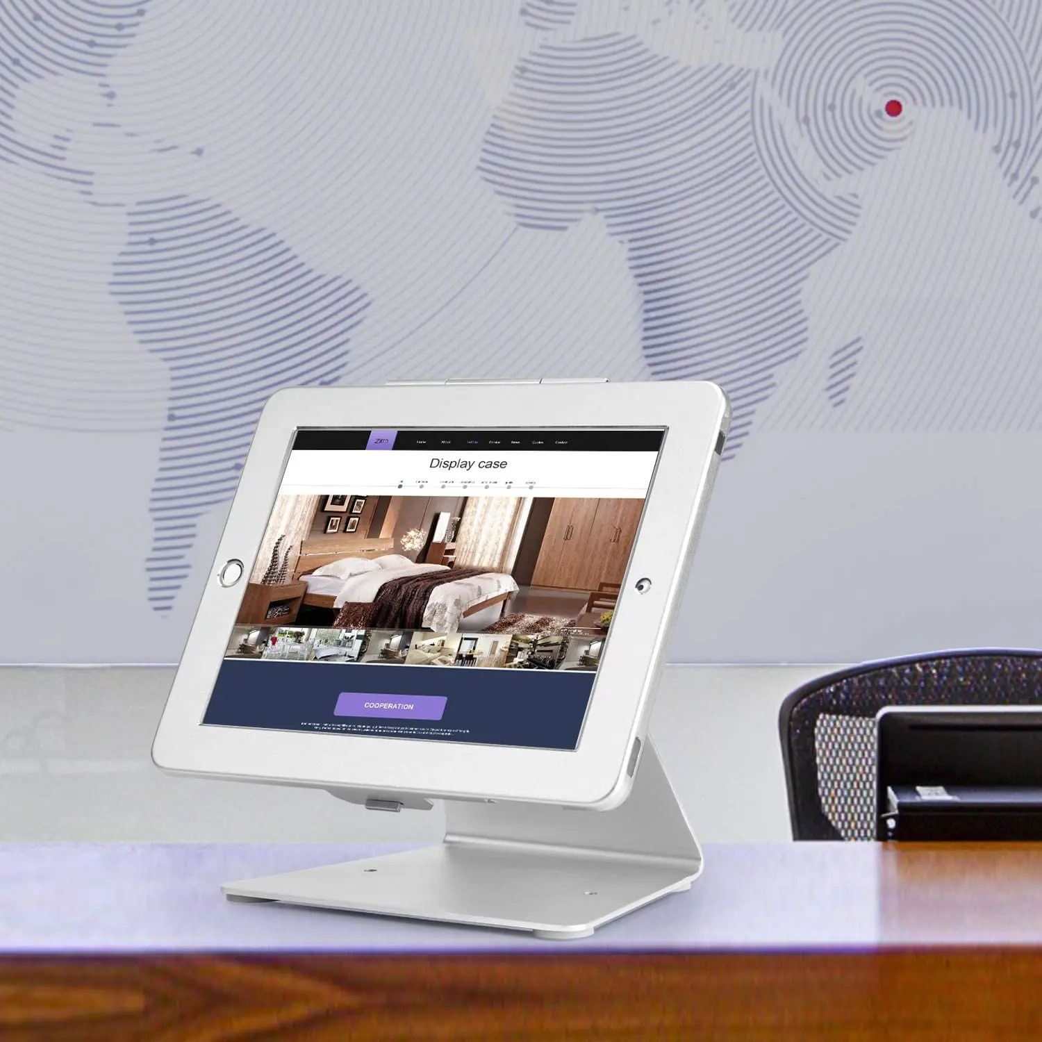 Secure and Adjustable Tablet Stand - Anti-Theft POS Holder