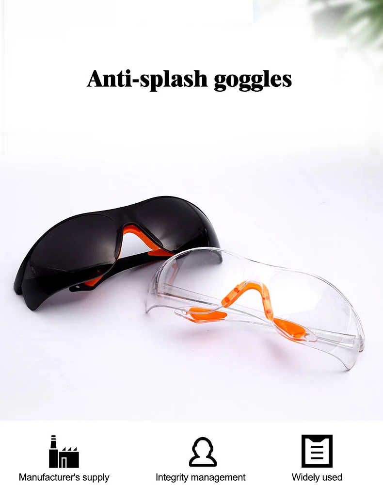 PC Protective Clear Industrial Transparent Eyewear Safety Glasses Anti ...