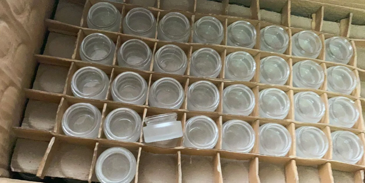 Luxury Matte Black Bamboo Cosmetics Packaging Containers Frosted Glass ...