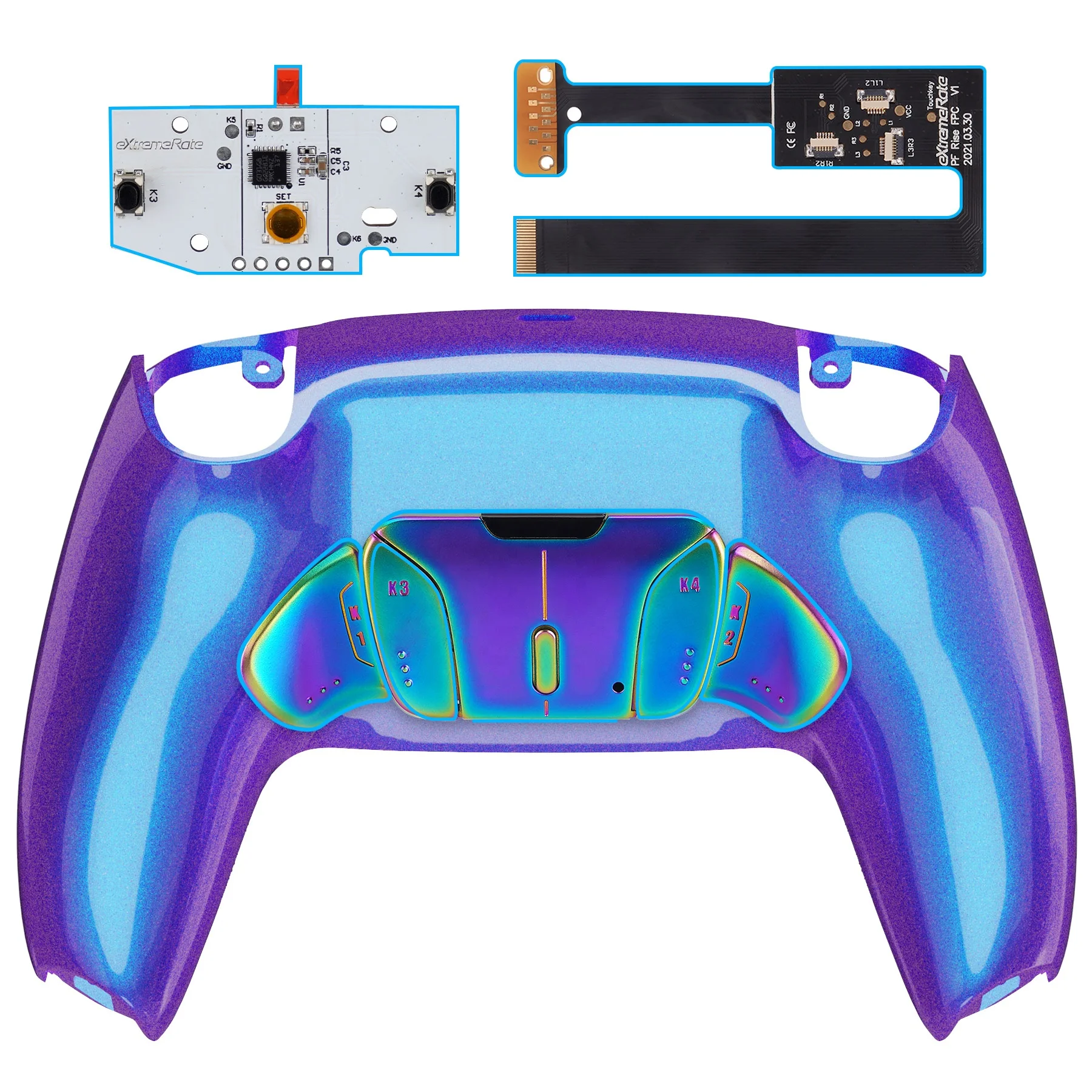 Extremerate Custom Controller Accessories - Real Metal Back Buttons for PS5