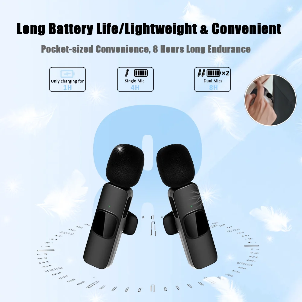K9 Mini Wireless Lavalier Mic - Professional Sound Quality