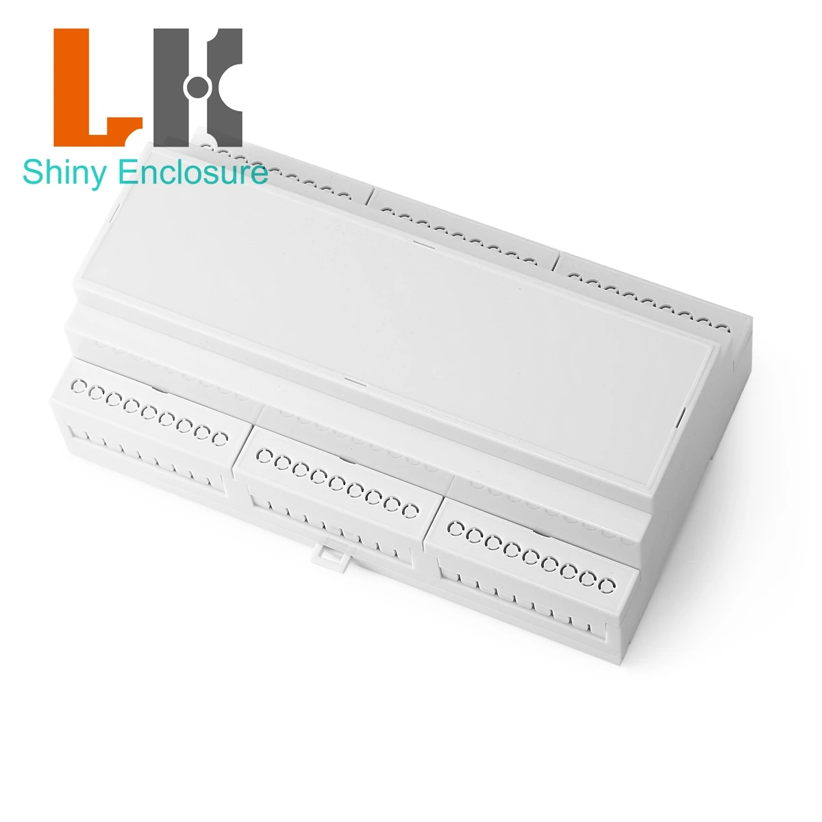 160*90*57mm PCB DIN Rail Mount Relay Plastic Case Shiny Enclosure