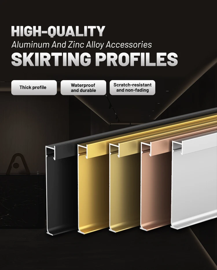 Modern Luminous Aluminum LED Skirting Board - Waterproof