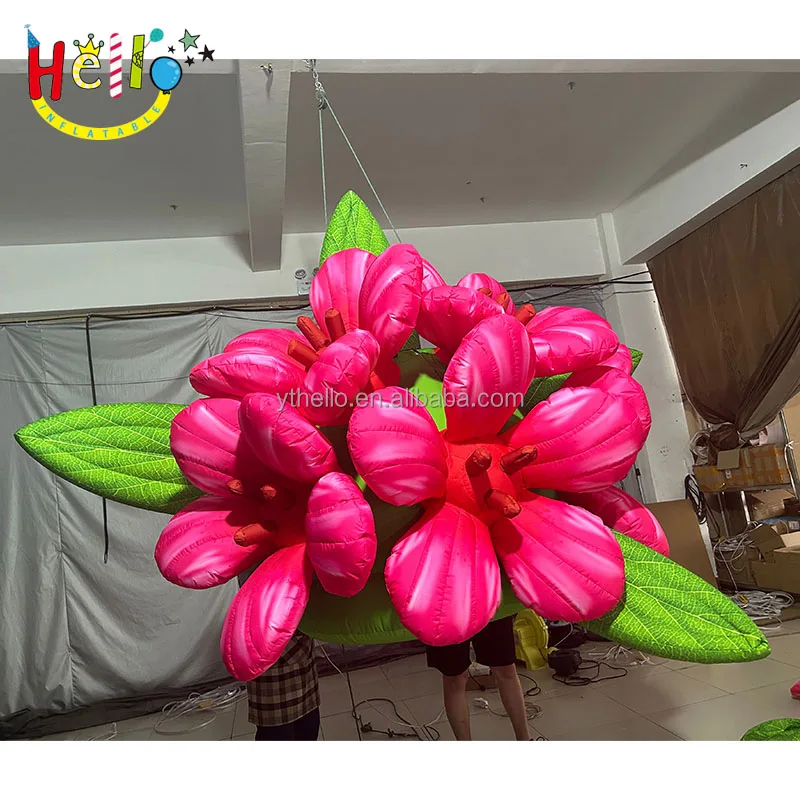 High Quality Inflatable Roses Custom Wedding LED Inflatable Flowers ...