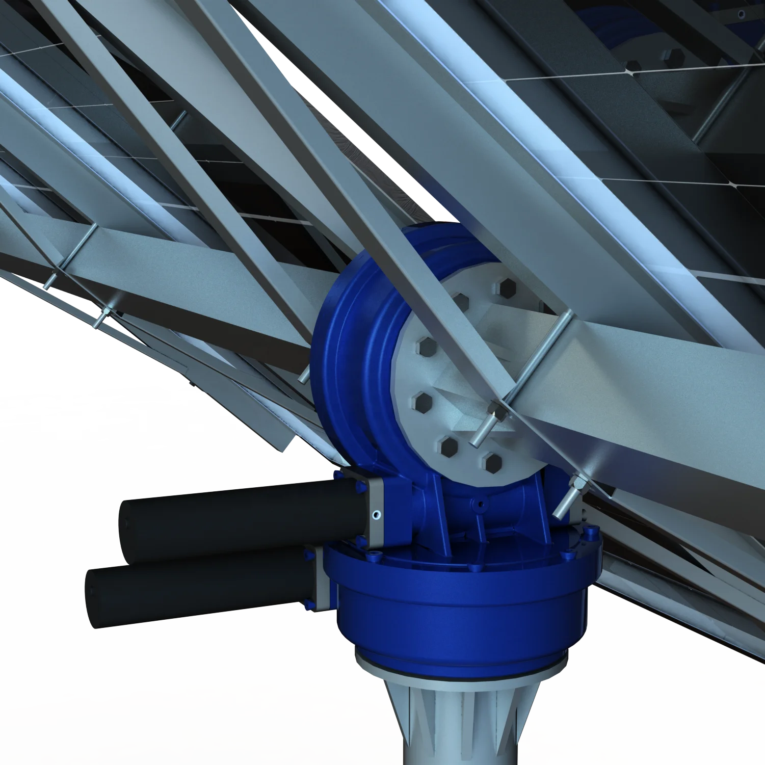 6kw Bofu Dual Axis Solar Tracker/sun Tracking Customized Odm With Dual Axis Slewing Drive With ...