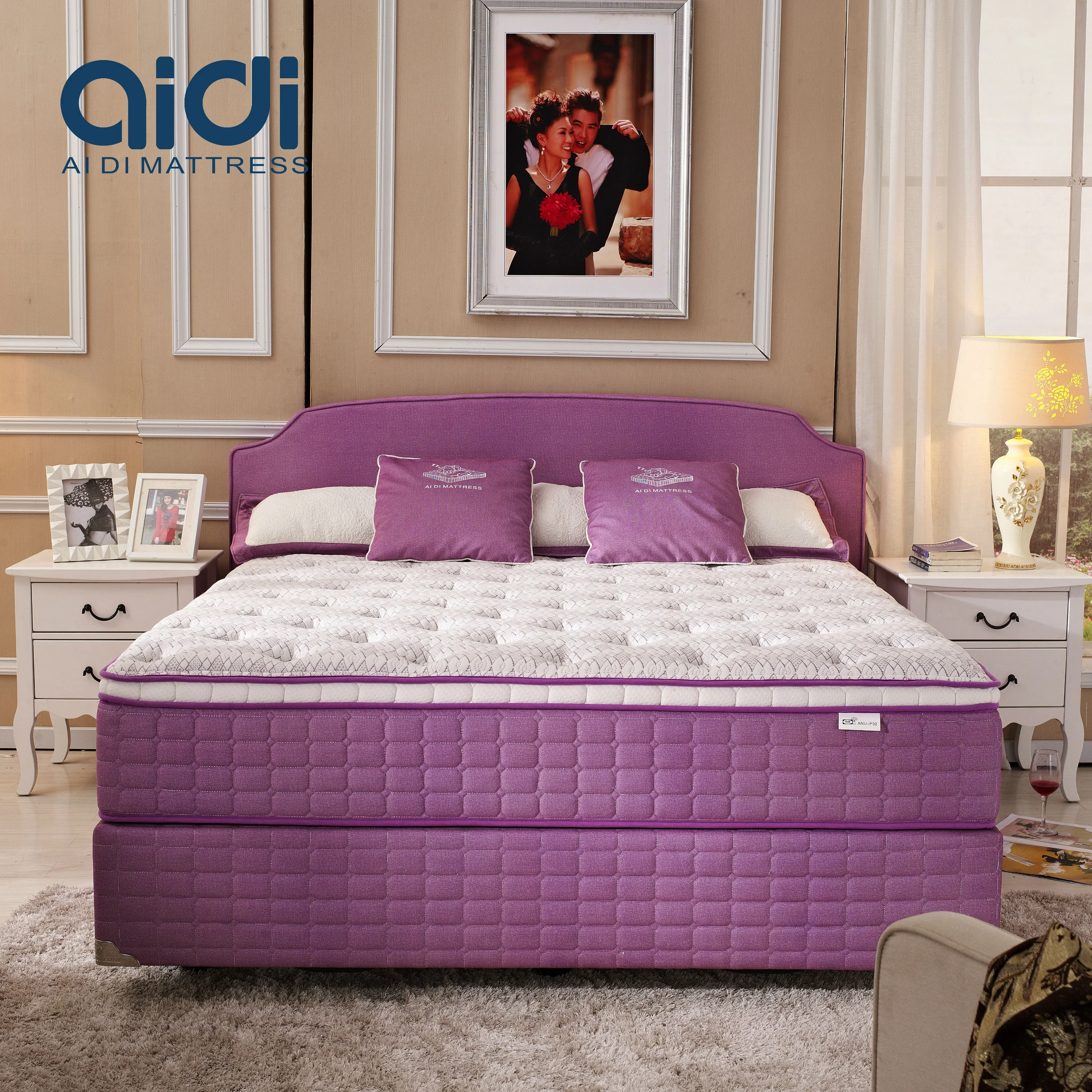 AI DI Bedroom Furniture Sleepmaker High End Pocket Spring Mattress King ...