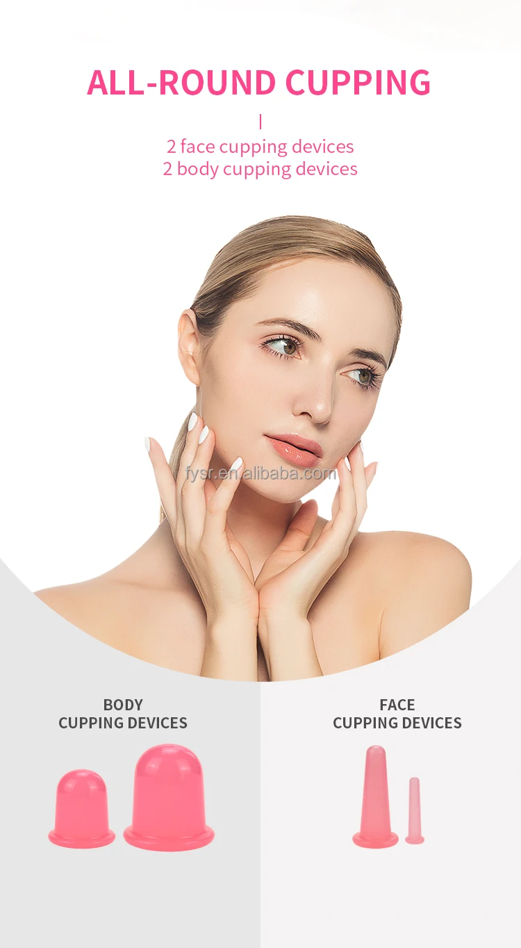 Silicone Cupping Therapy Sets Silicone Anti Cellulite Cup Vacuum Suction Facial And Body Massage