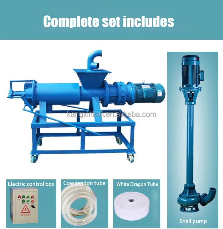 Best Quality Pig Dug Separator Dewatering Screw Cow Manure Dewater ...