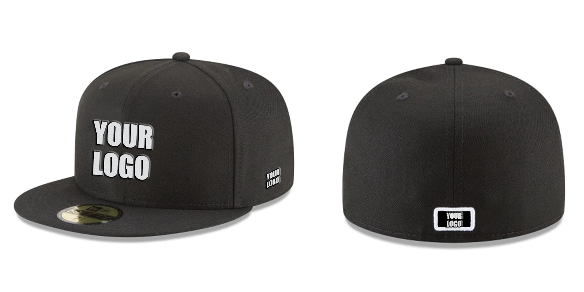 Shop Our 6 Panel Custom Flat Brim Hats with 3D Embroidery