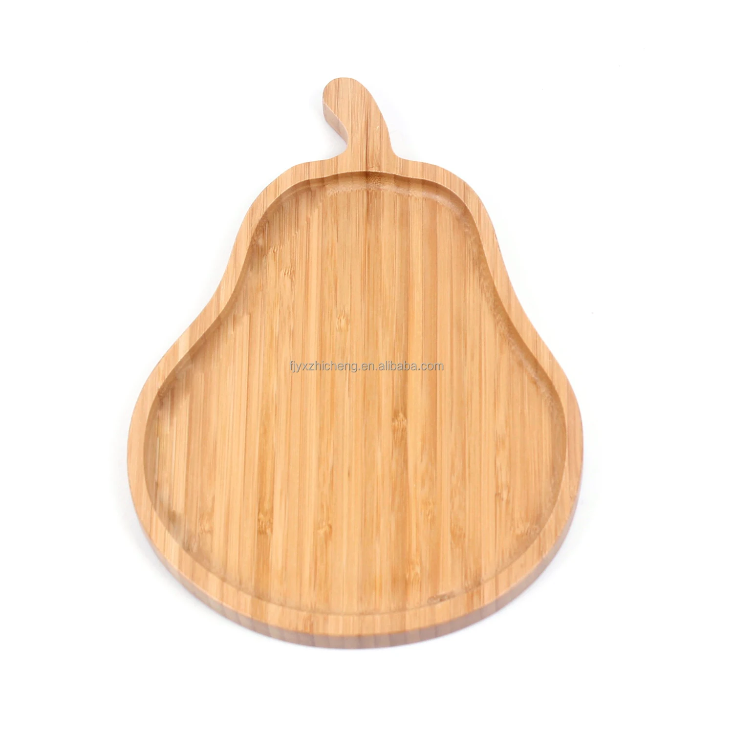 Pear Shape Bamboo Fruit Tray Dessert Serving Platter Appetizer Dish ...