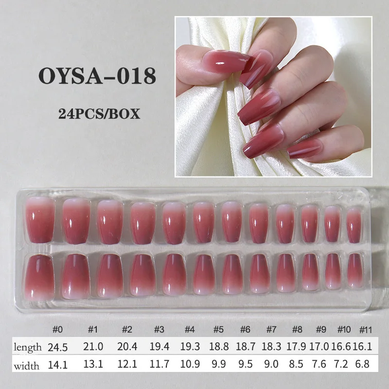 Custom Matte Meat Press on French Nails Tips - 24pcs/box