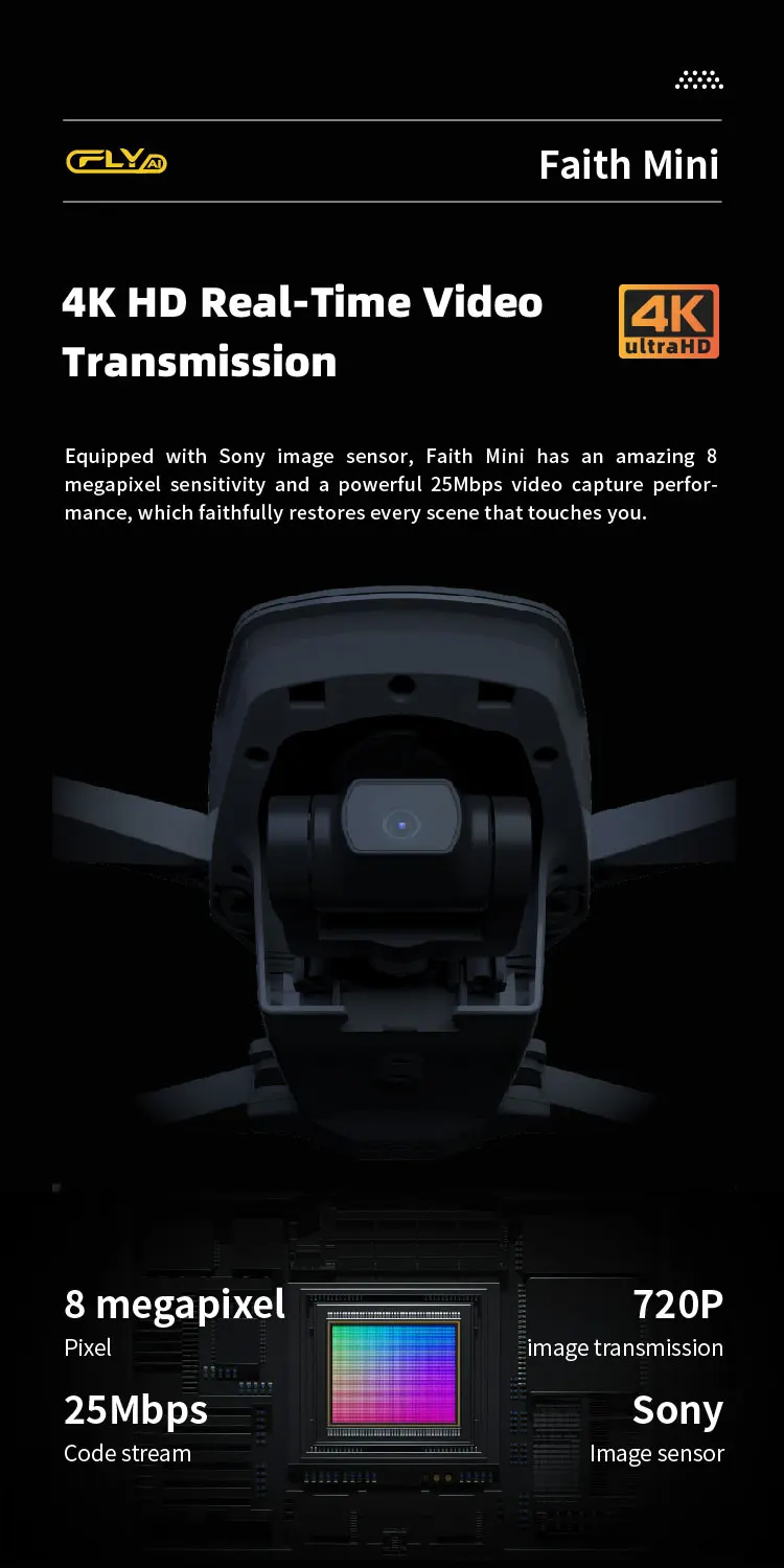 HOSHI C-Fly Faith Mini Drone - 4K Camera & 3-Axis Gimbal