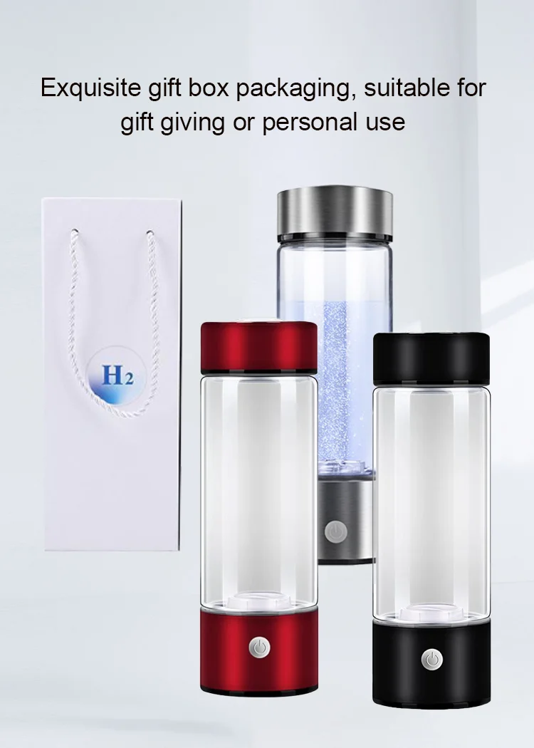 SPE and Pem Technology Rechargeable Portable Hydrogen Water Bottle 2024 Hydrogen Rich Water ...