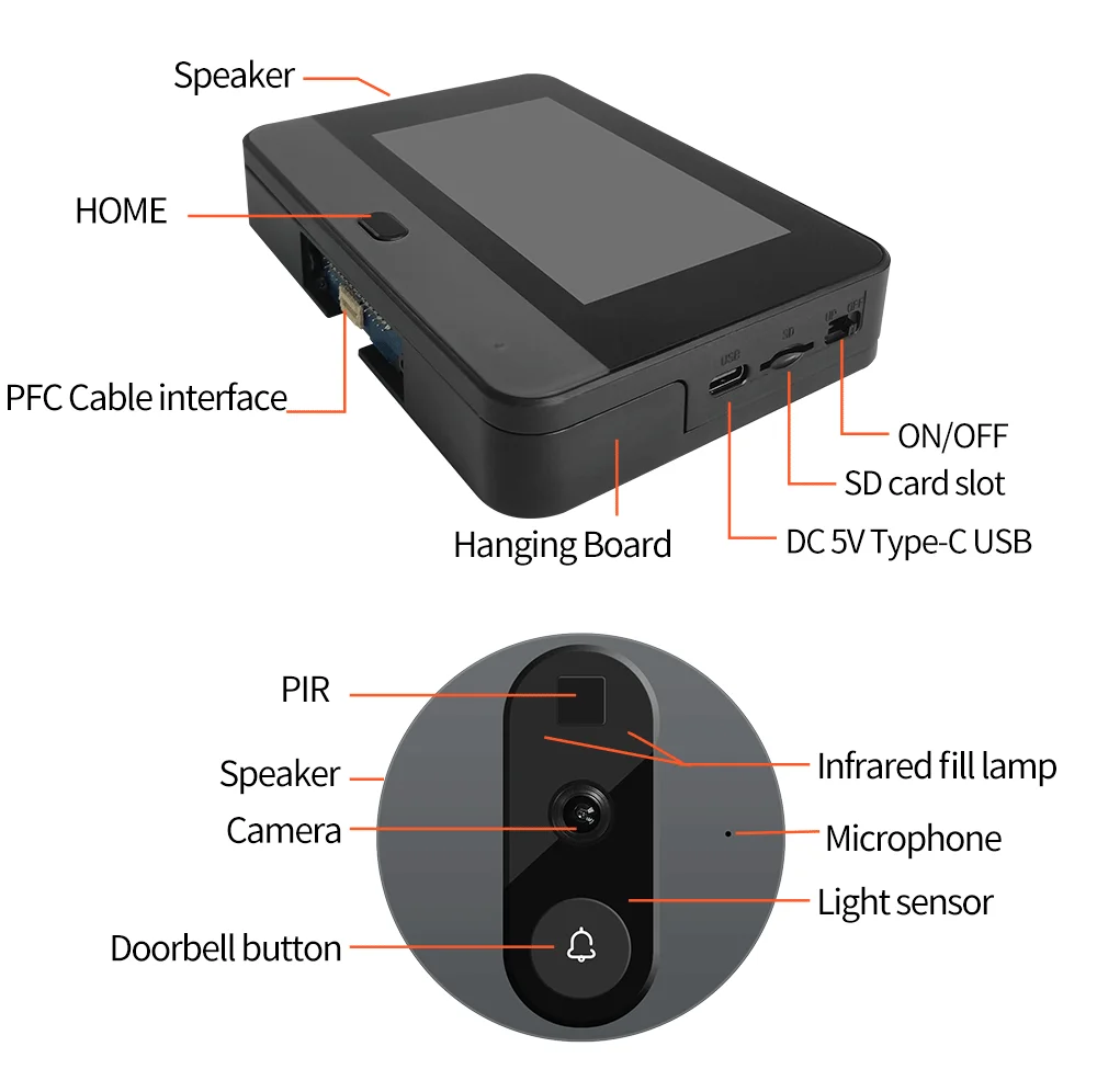 Smart Peephole Camera with 4.3" Display - Secure Your Home