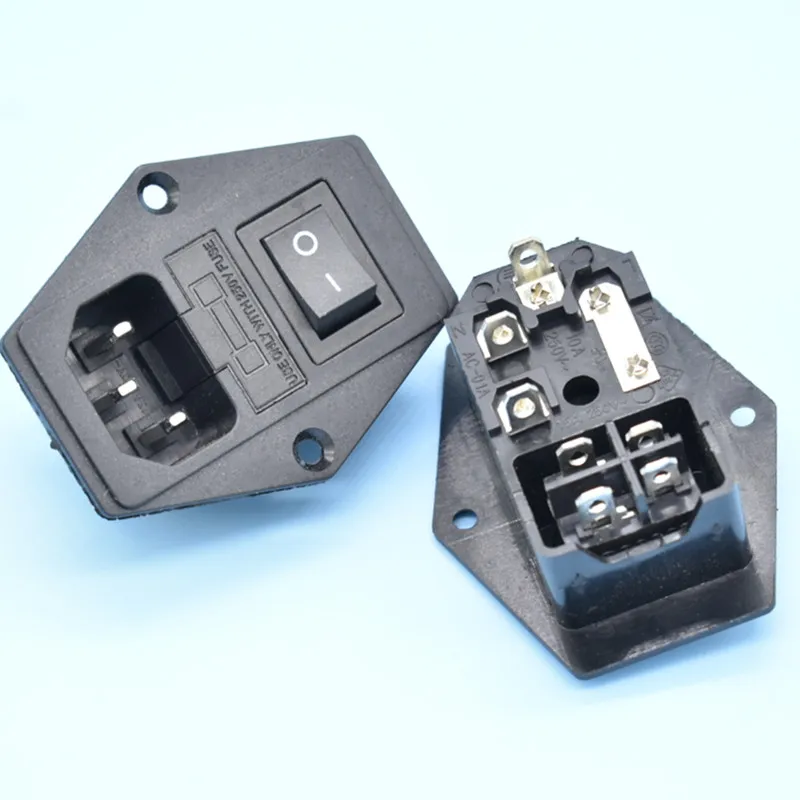 AC Power Socket With 4 Pin Rocker Switch and Fuse| Alibaba.com