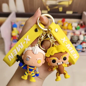 Wholesale 3d Cartoon X-men Keychain Pvc Magneto Wolverine Anime Figure ...