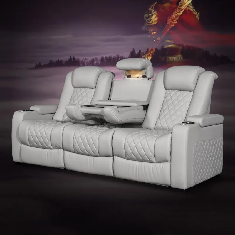 Modern Design Three Seats Electric Chair Living Room Sofas Home Theater ...