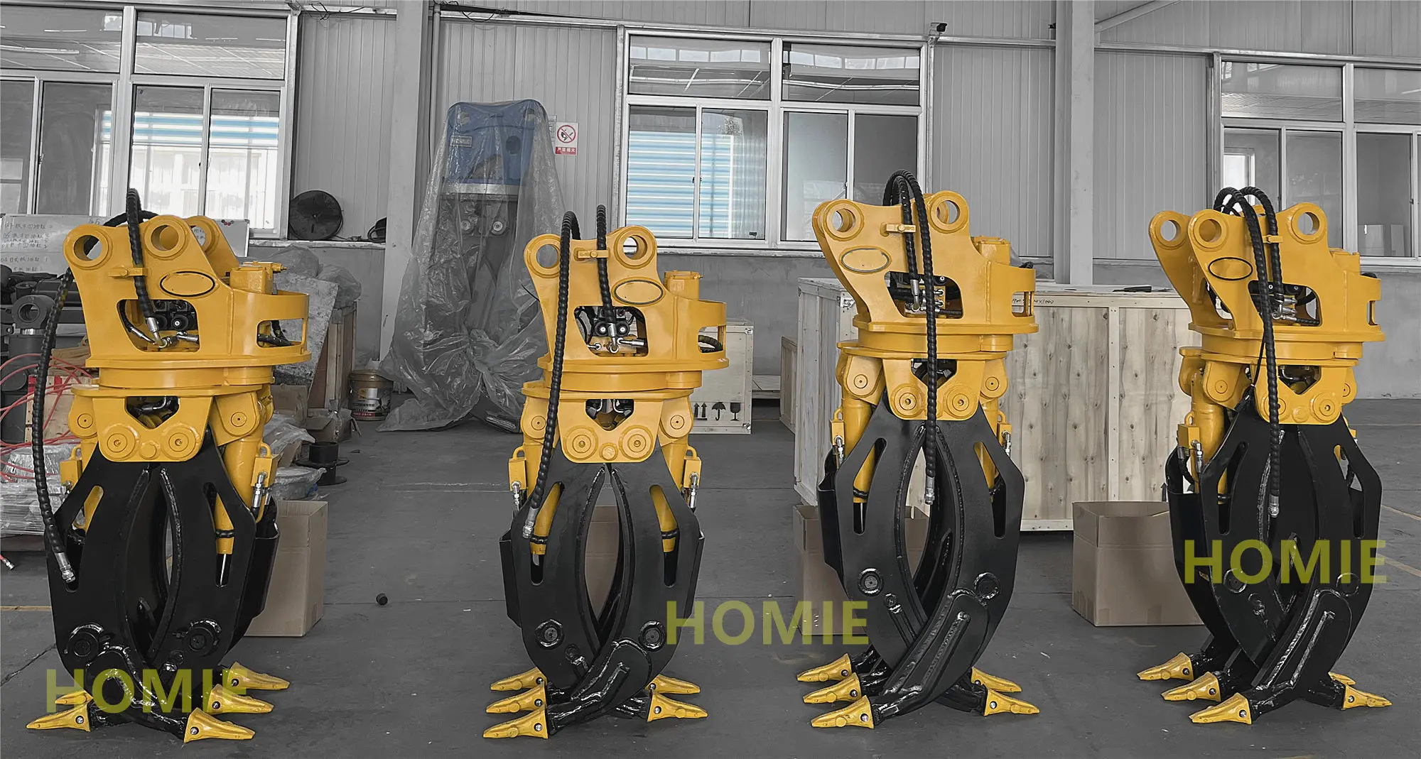 Sany SY35U Excavator Rotating Grapple - Mini Stone Grab