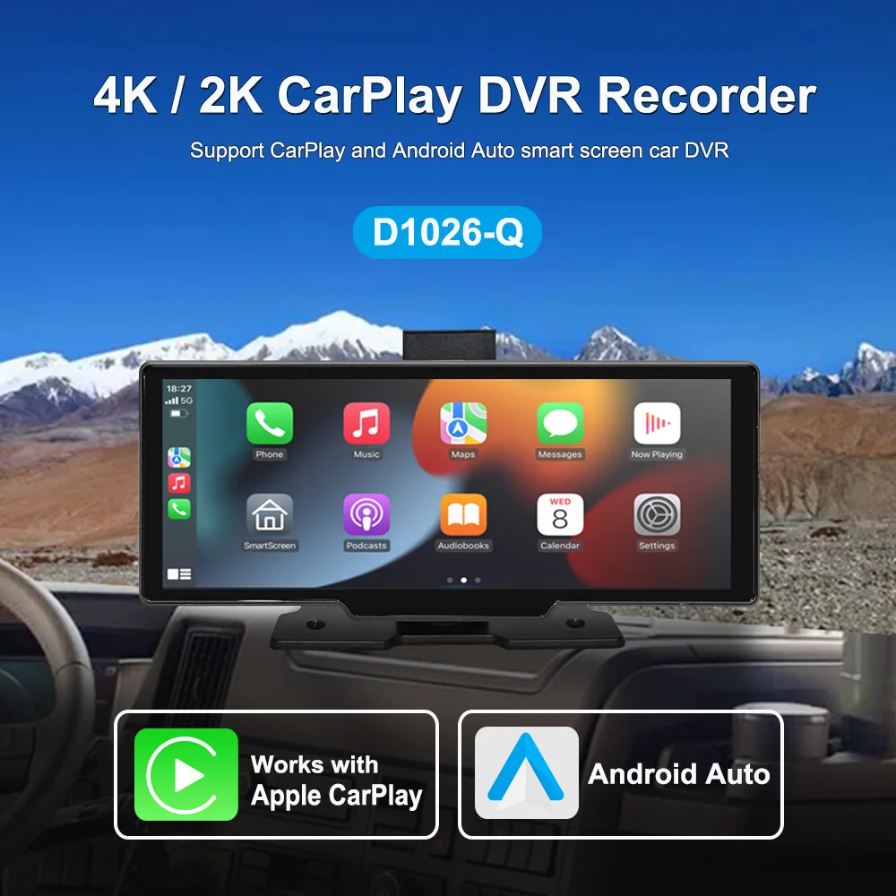 10.26'' 4K Carplay DVR Recorder - Universal Touchscreen