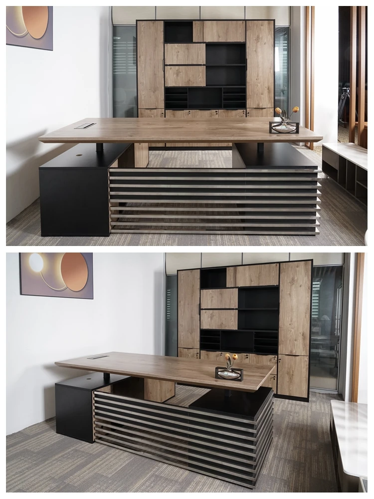 CEO Boss Executive Office Table and Chair Set - Adjustable & Modern