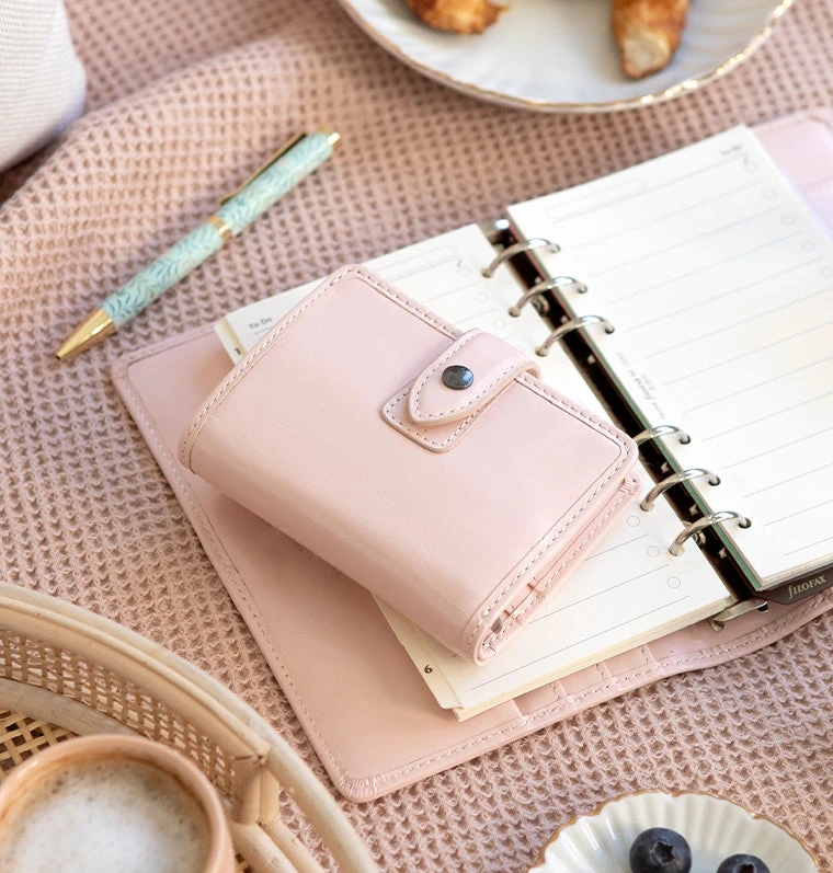 Wholesale Pink Mini Vegan Leather Planner Organizer Notebook