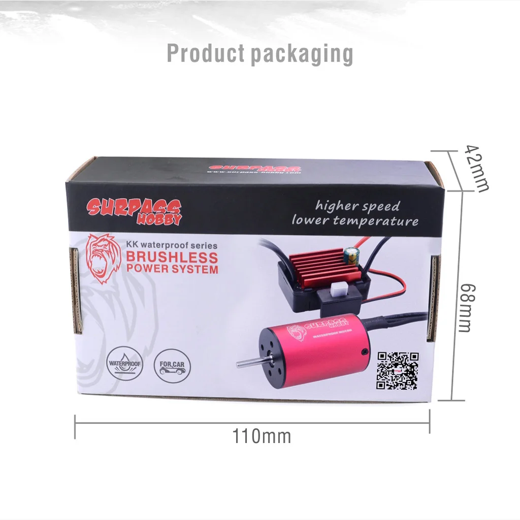 35 Amp Sensorless Brushless Waterproof Esc With 2845 3100kv Bldc Motor ...