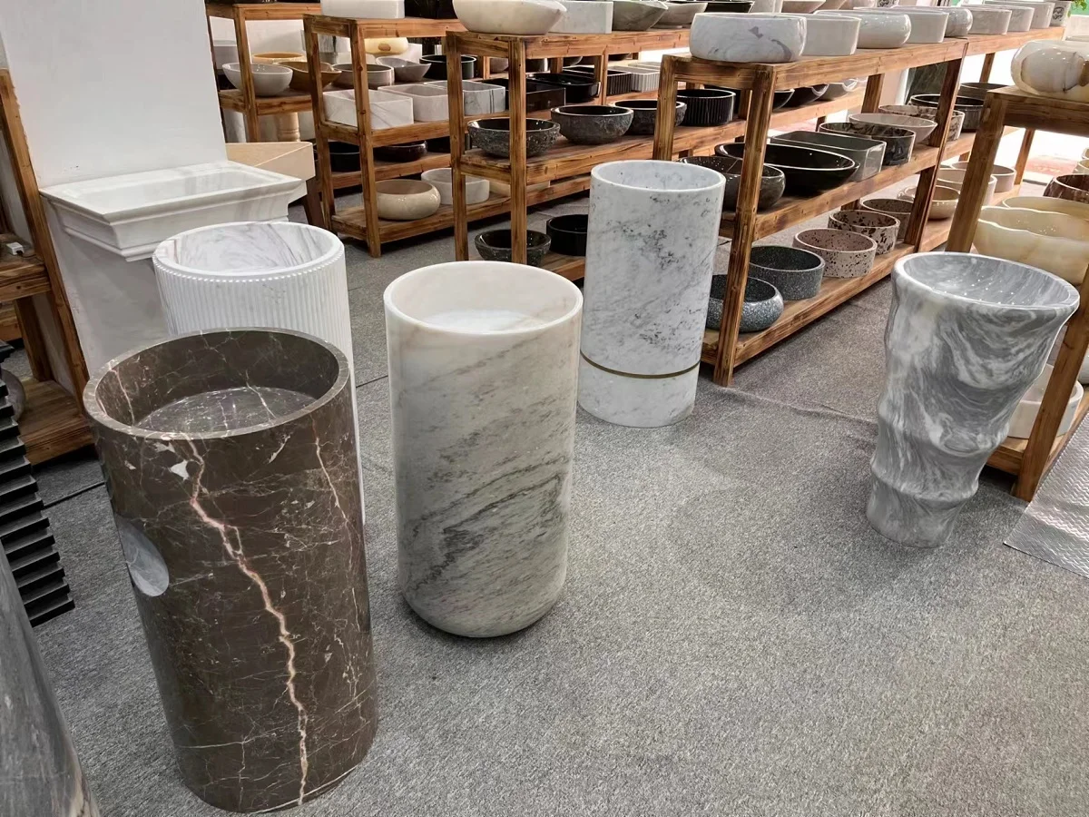 Natural Freestanding Marble Wash Basin for Bathroom| Alibaba.com