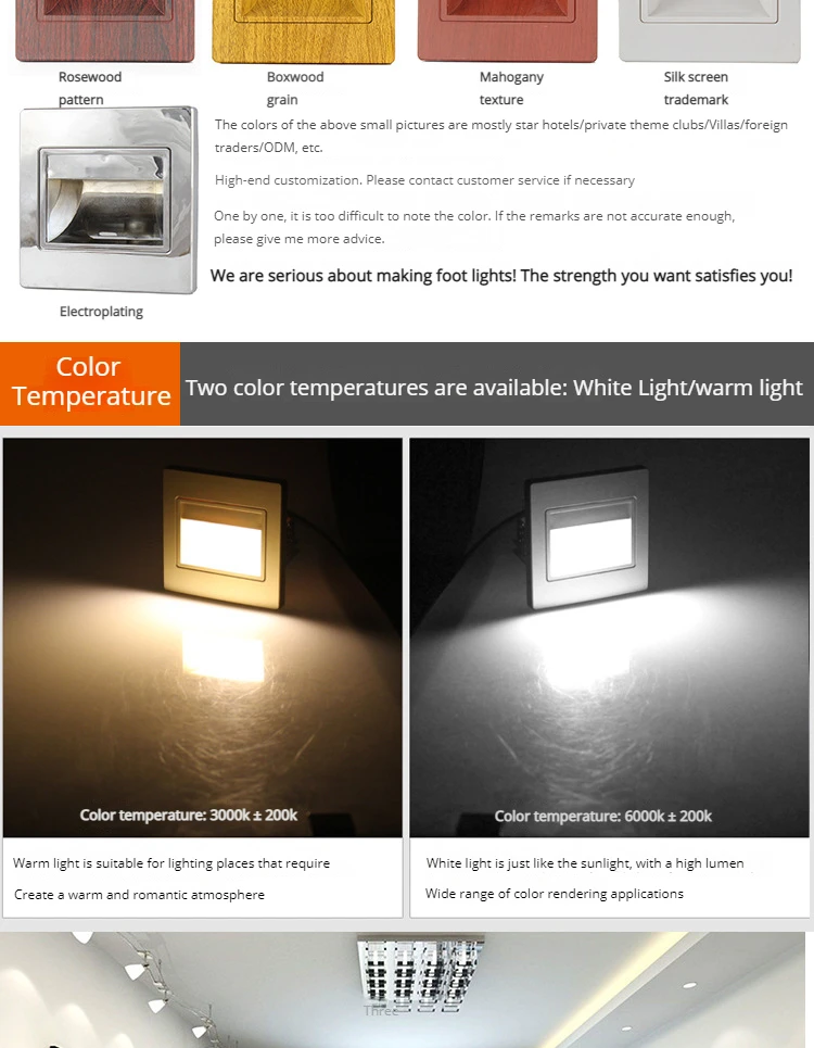 1.5w Recessed Led Step Bracket Light Switch Control Stair Case Light ...