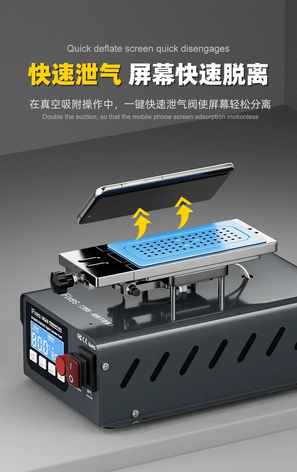 Ifixes IR360 - Versatile Rotary Hot Plate with Touch Screen