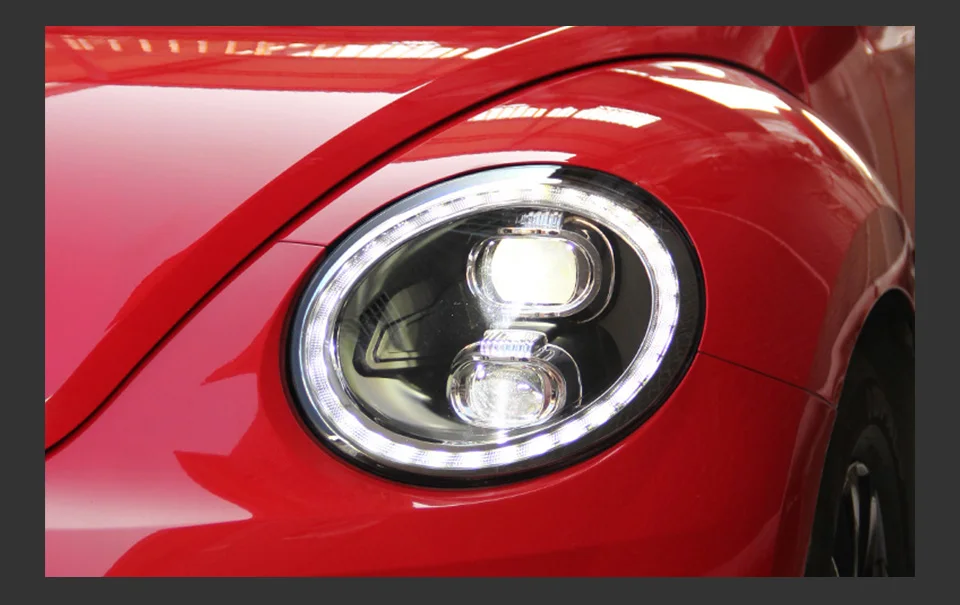 VW Beetle LED Headlight Projector 2013-2018 | DRL Car Lights ...