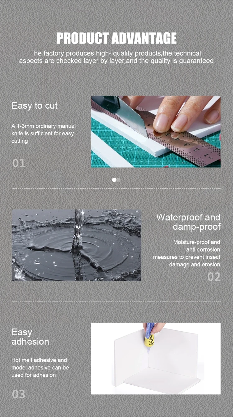 6mm*1220*2440 Expanded Pvc Sheet Lightweight Rigid Foam Board ...